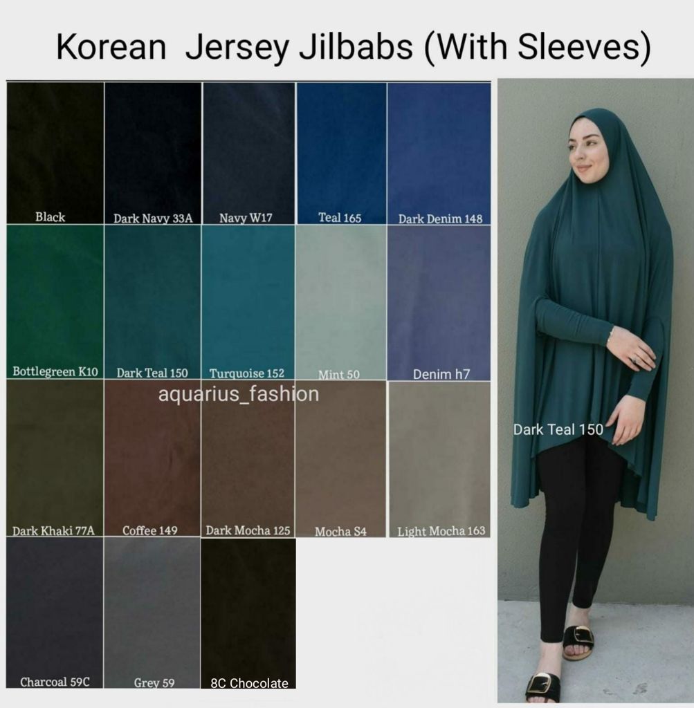 Jilbabs With Sleeves (Dark Palette) - SELECT YOUR COLOUR – MRSinstyle